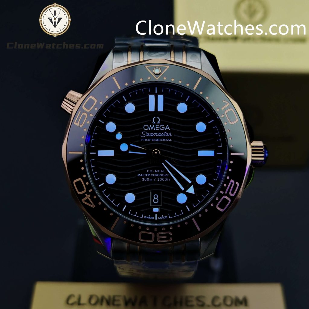 Super Clone Watches – OMEGA Seamaster Diver 300M Black gold